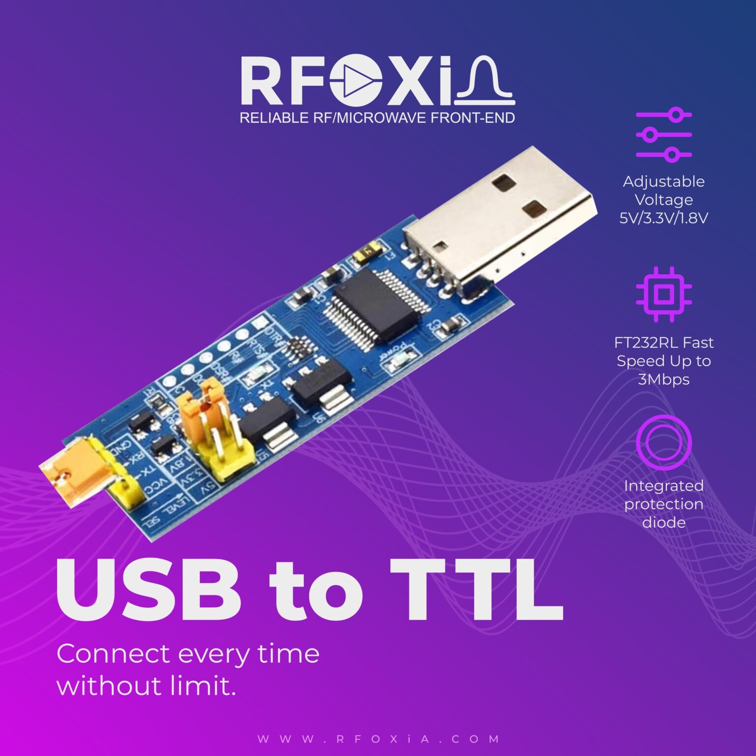 USB to TTL Converter - RFOXiA